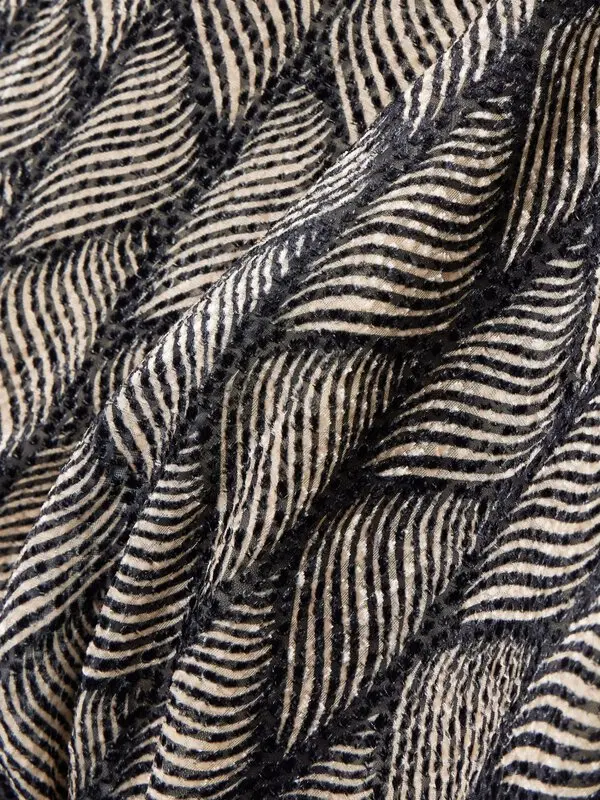 Dries Van Noten Gathered Printed Devoré-velvet Gown