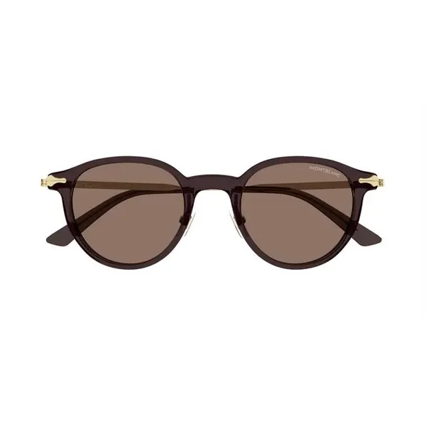 Montblanc Eyewear Round Frame Sunglasses - Brown