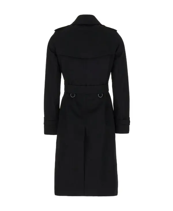 Burberry Double Breasted Belted Trench Coat - Black