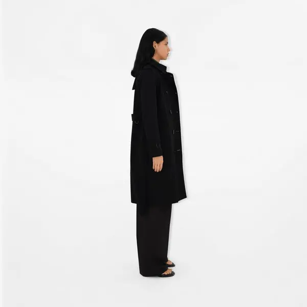 Burberry Double Breasted Belted Trench Coat - Black