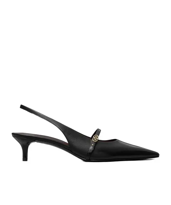Tory Burch Double T Buckle Slingback Pumps