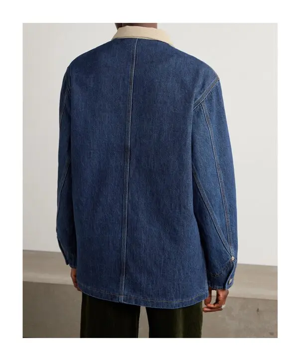 Aimé Leon Dore Corduroy-trimmed Denim Jacket