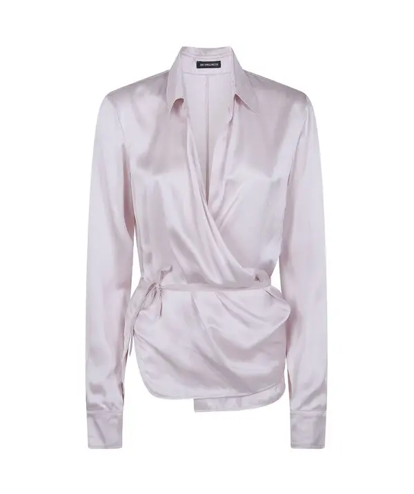 ANN DEMEULEMEESTER Alba Asymmetrical Wrap Shirt - No