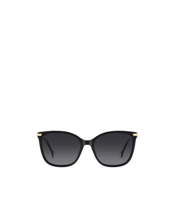 Carolina Herrera Cat Eye Sunglasses With Logo Detail - Black