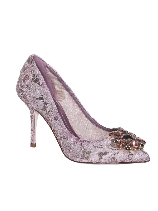 Dolce & Gabbana Embellished Lace Pumps - Multicolor