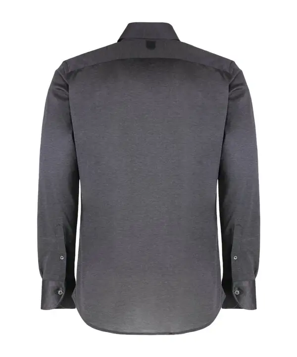 Canali Long-sleeved Button-up Shirt - Black