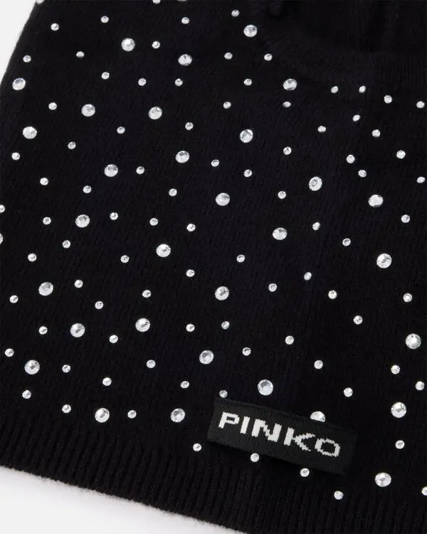 Pinko Crystal-embellished Wool Balaclava