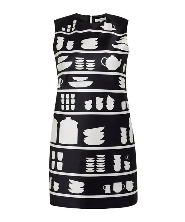 J.W.ANDERSON Pottery-print Mini Dress - Black, White