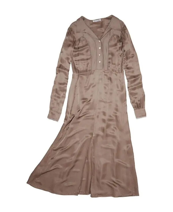Acne Studios V-neck Long Sleeve Button Dress