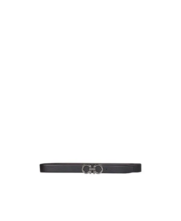 FERRAGAMO Gancini Reversible Belt - Black