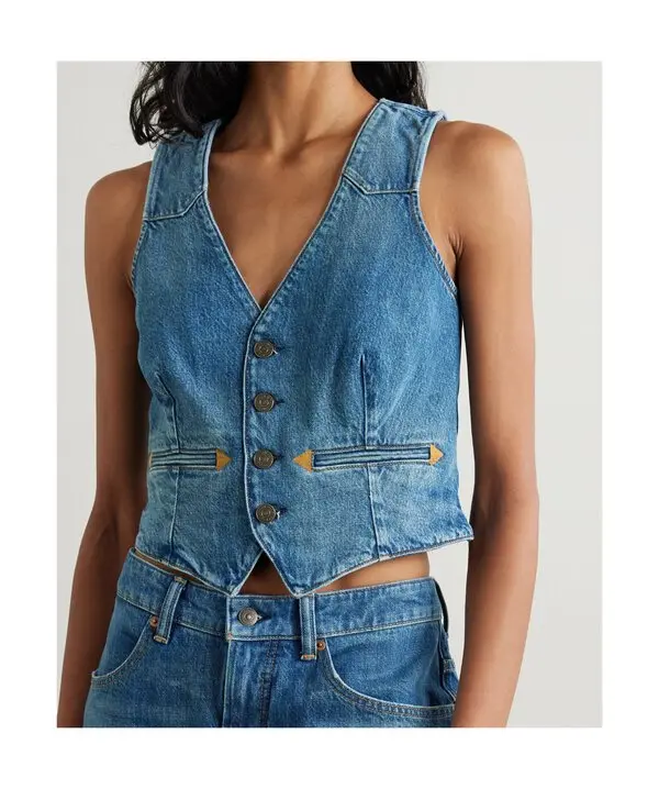 Polo Ralph Lauren Embroidered Denim Vest