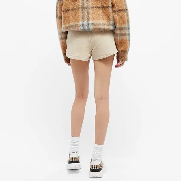 Burberry Embroidered Logo Relaxed Fit Shorts - Nude