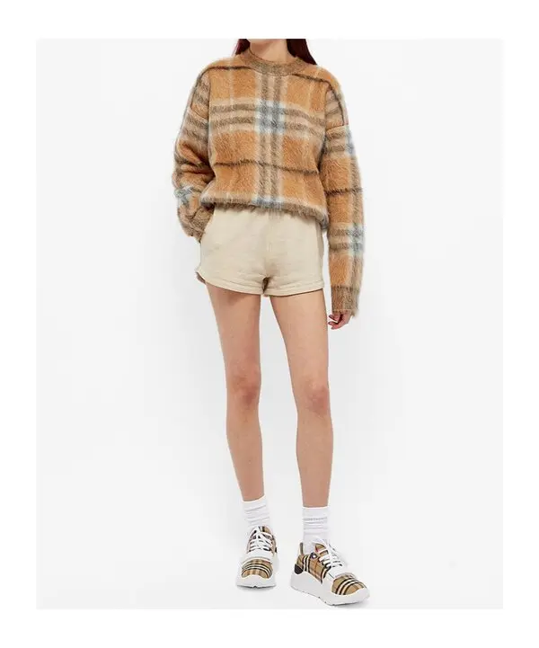 Burberry Embroidered Logo Relaxed Fit Shorts