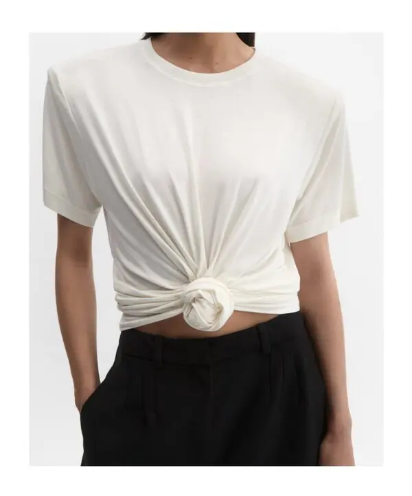 Magda Butrym Knotted T-shirt - Beige