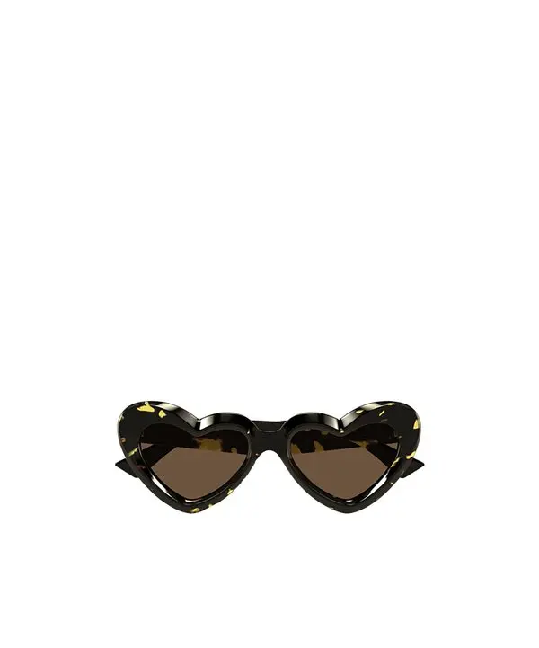 Bottega Veneta Heart Frame Sunglasses - Black