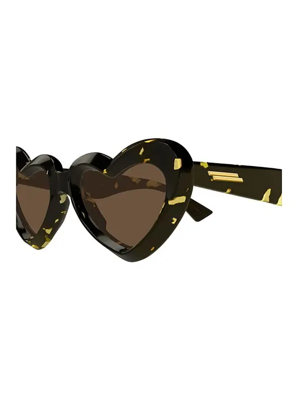 Bottega Veneta Heart Frame Sunglasses