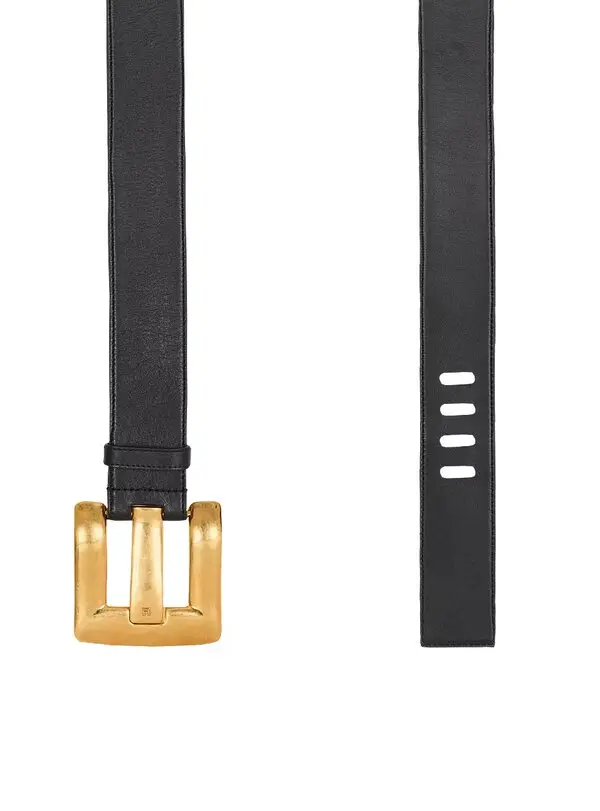 Balmain Pb Engraved Buckle Belt