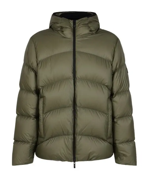 Moncler Hooded Quilted Cotton Jacket - Green
