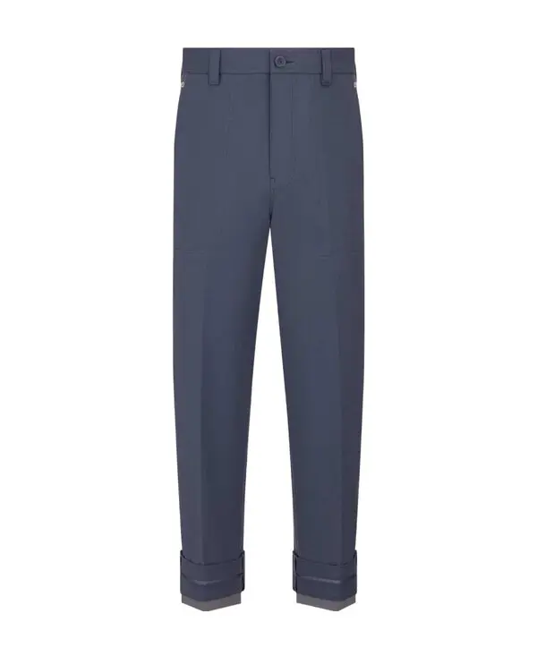 Dior Straight-leg Trousers With Augen Yarn Detail