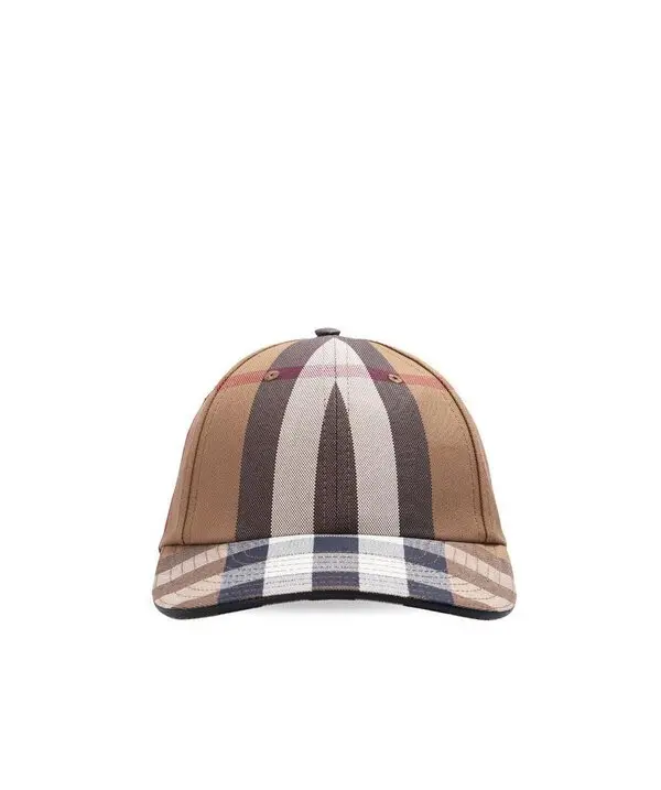 Burberry Checked Pattern Baseball Cap - Multicolor