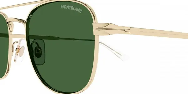Montblanc Eyewear Double Bridge Pilot Frame Sunglasses - Gold