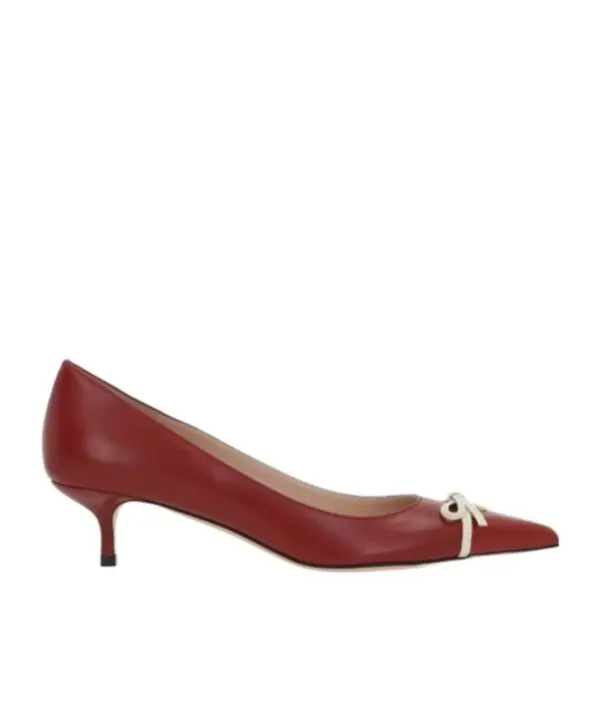 Valentino Garavani Pointed Toe High Heel Pumps With Bow Detailing