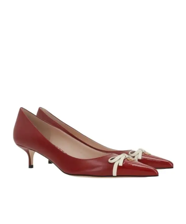 Valentino Garavani Pointed Toe High Heel Pumps With Bow Detailing