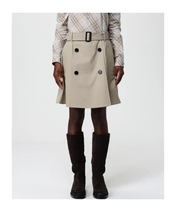 Burberry Gabardine Trench Mini Skirt - Beige