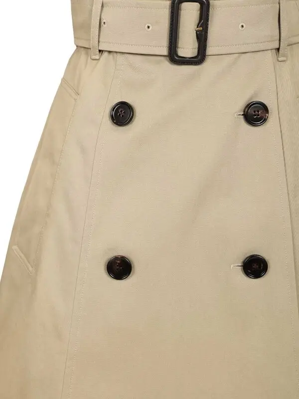 Burberry Gabardine Trench Mini Skirt - Beige