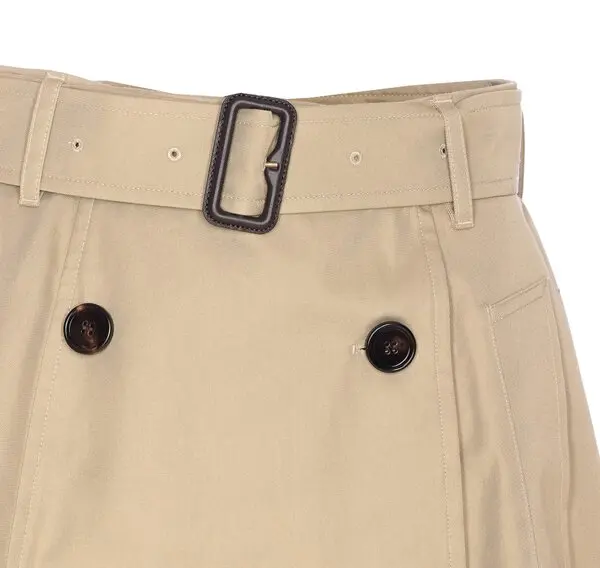 Burberry Gabardine Trench Mini Skirt - Beige