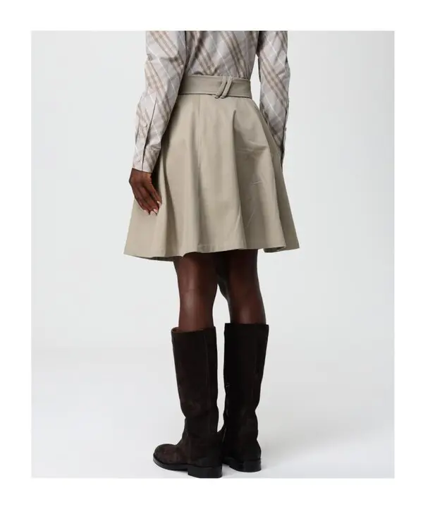 Burberry Gabardine Trench Mini Skirt - Beige