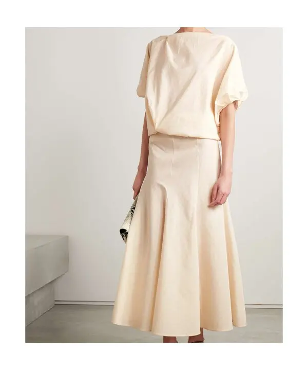 Khaite Niles Cap-sleeved Top - Beige