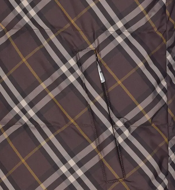 Burberry Checked Zip-up Reversible Puffer Vest - Black