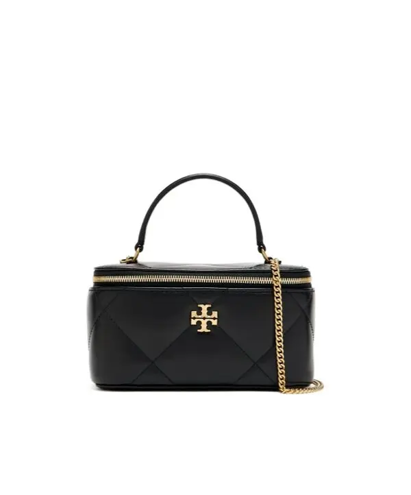 Tory Burch Kira Diamond Quilted Mini Tote Bag - Black