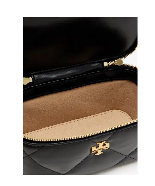 Tory Burch Kira Diamond Quilted Mini Tote Bag - Black