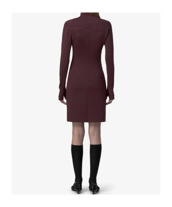 K-WAY High Collar Zip Up Mini Dress