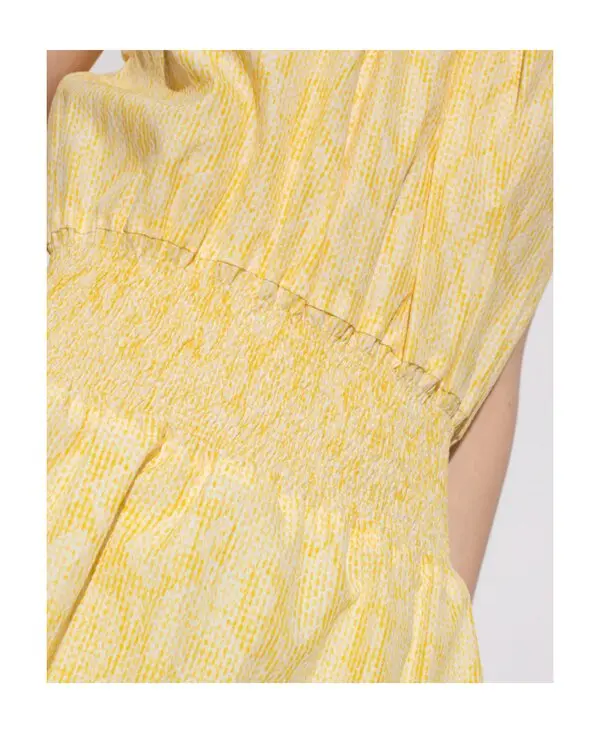 Kenzo Gingham Snakeskin-print A-line Dress