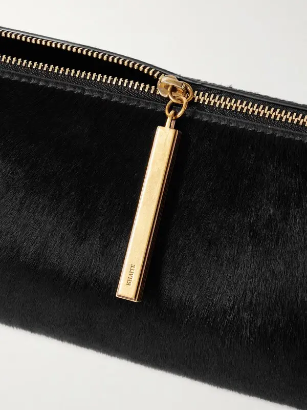 Khaite Kye Calf Hair Clutch - Black