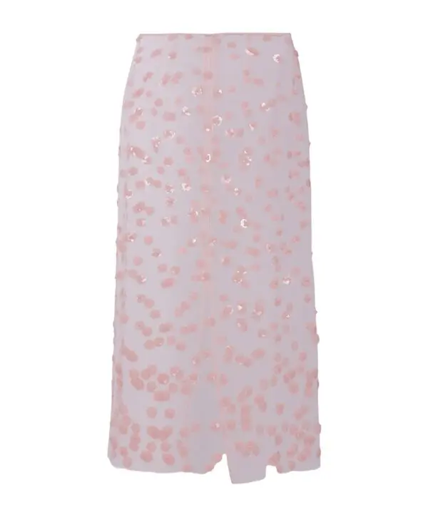 Cecilie Bahnsen Sequin-embellished Asymmetrical Skirt - Blush