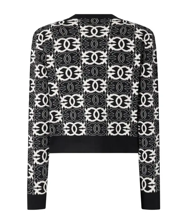 Pinko Love Birds Logo Cardigan - Black