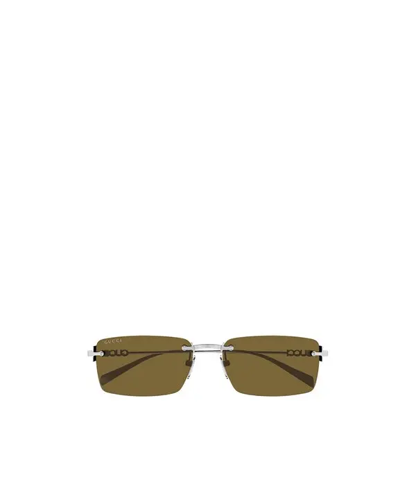 Gucci Rectangular Frame Sunglasses - Sliver