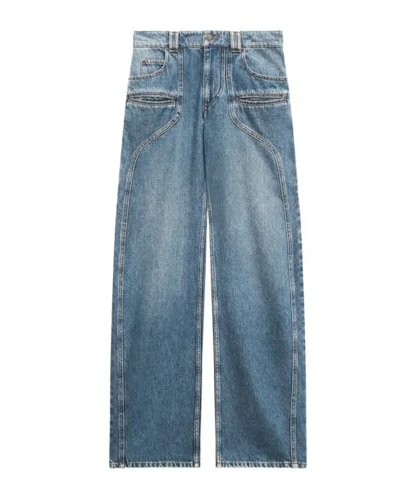 Isabel Marant Étoile Betiane Wide-leg Denim Pants - Blue