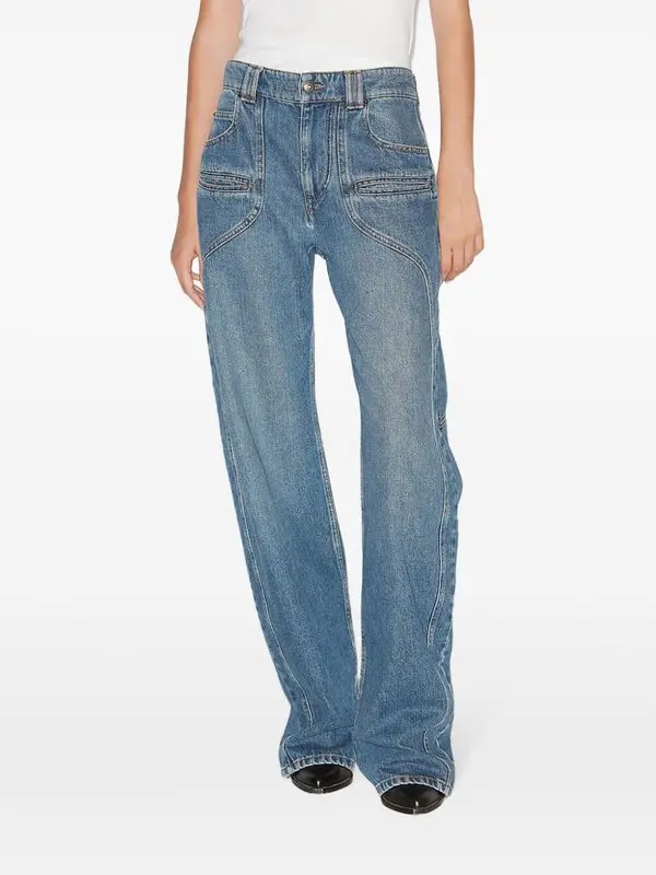 Isabel Marant Étoile Betiane Wide-leg Denim Pants