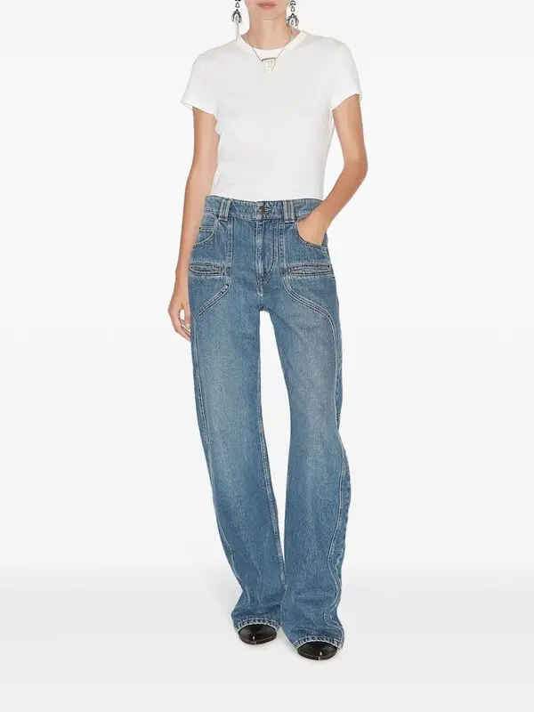 Isabel Marant Étoile Betiane Wide-leg Denim Pants