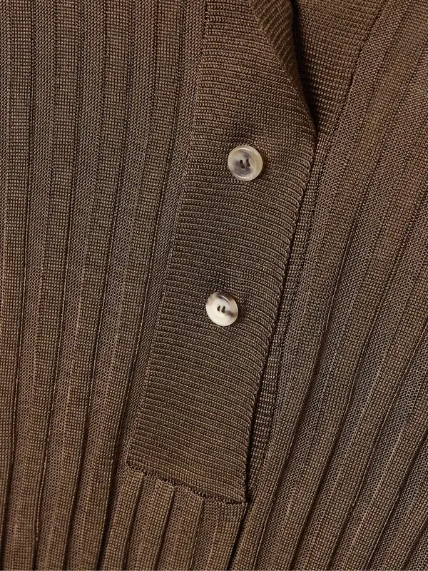 Khaite Vin Ribbed-knit Polo Shirt - No