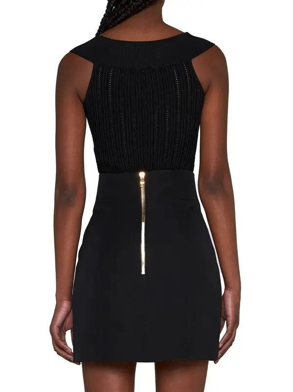 Balmain Pointelle-knit Bodysuit