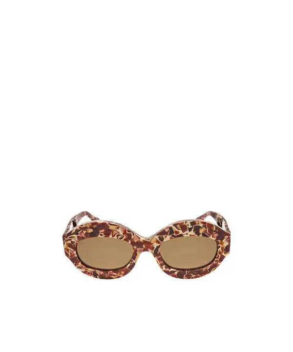 Marni Geometric Frame Sunglasses - Green