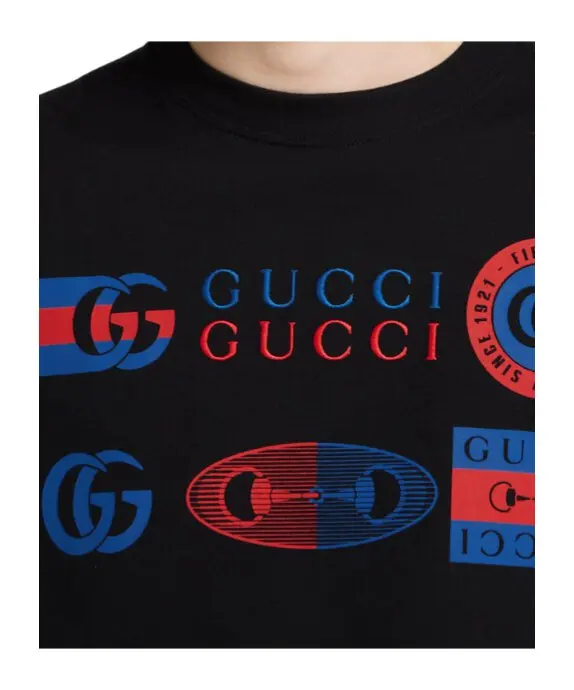 Gucci Printed Jersey T-shirt - Black