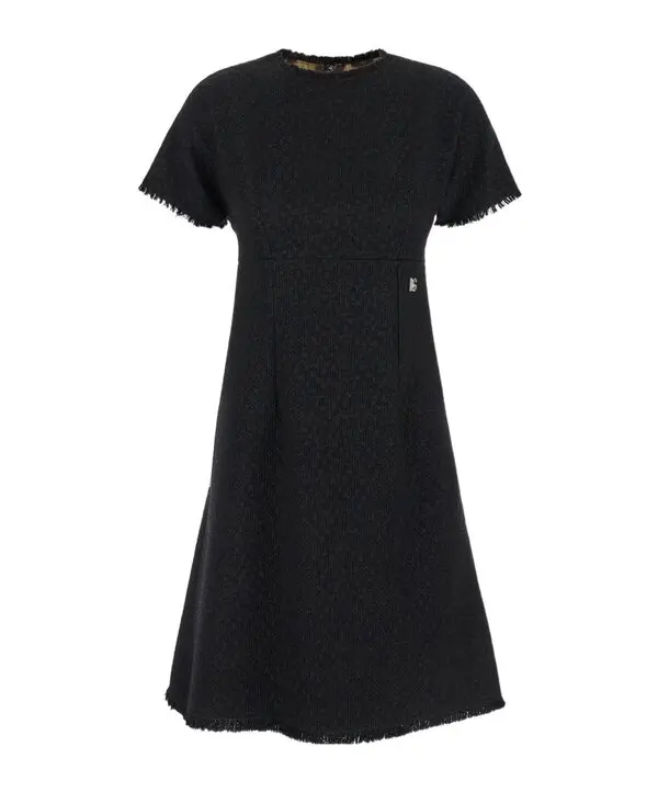 Dolce & Gabbana Appliqué-logo Bouclé Mini Dress
