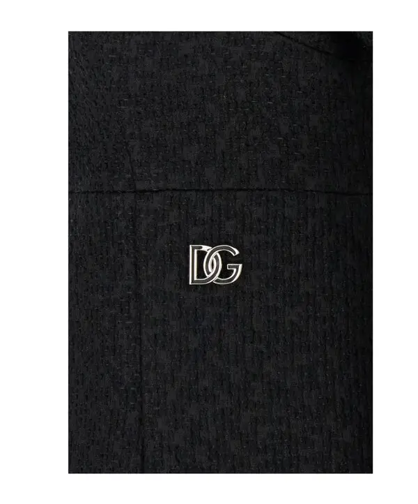 Dolce & Gabbana Appliqué-logo Bouclé Mini Dress